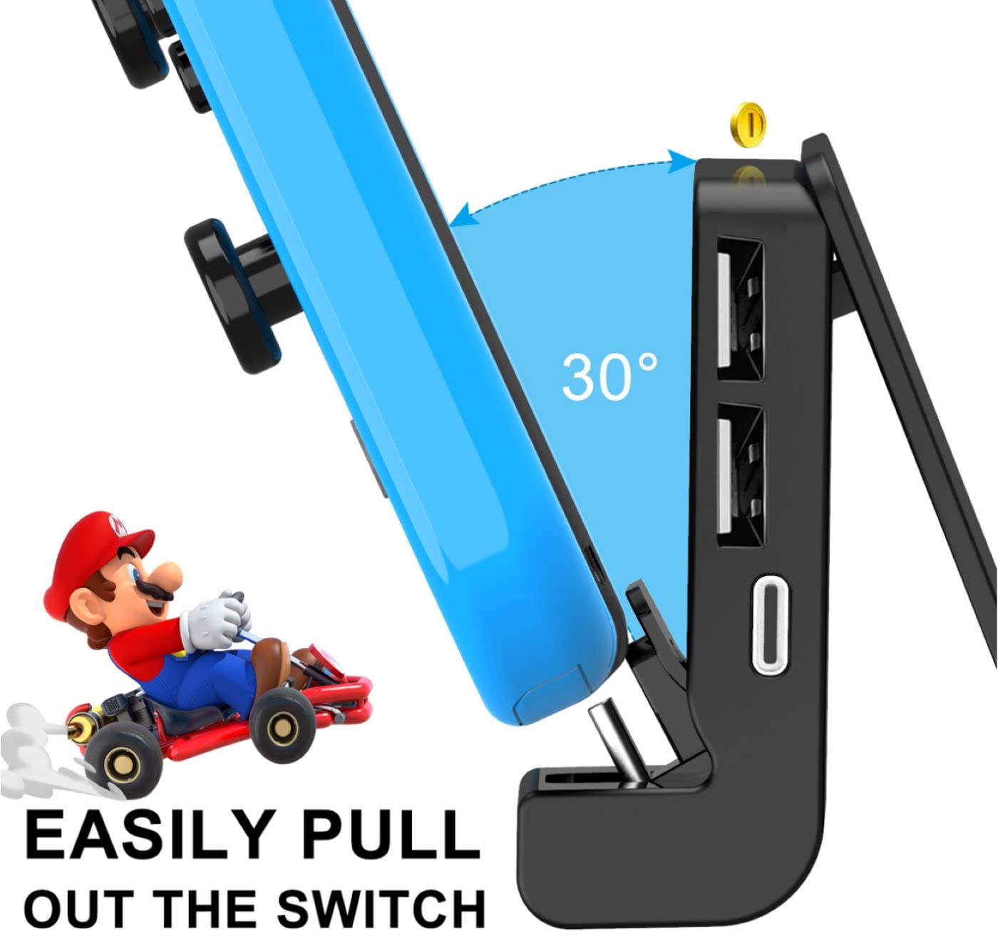 Switch Dock, Switch TV Docking Station for Nintendo,Switch OLED Dock, Portable Adjustable TV Charging Dock 4K HDMI USB 3.0 Port Replacement for Official Nintendo Switch and Newest OLED Model