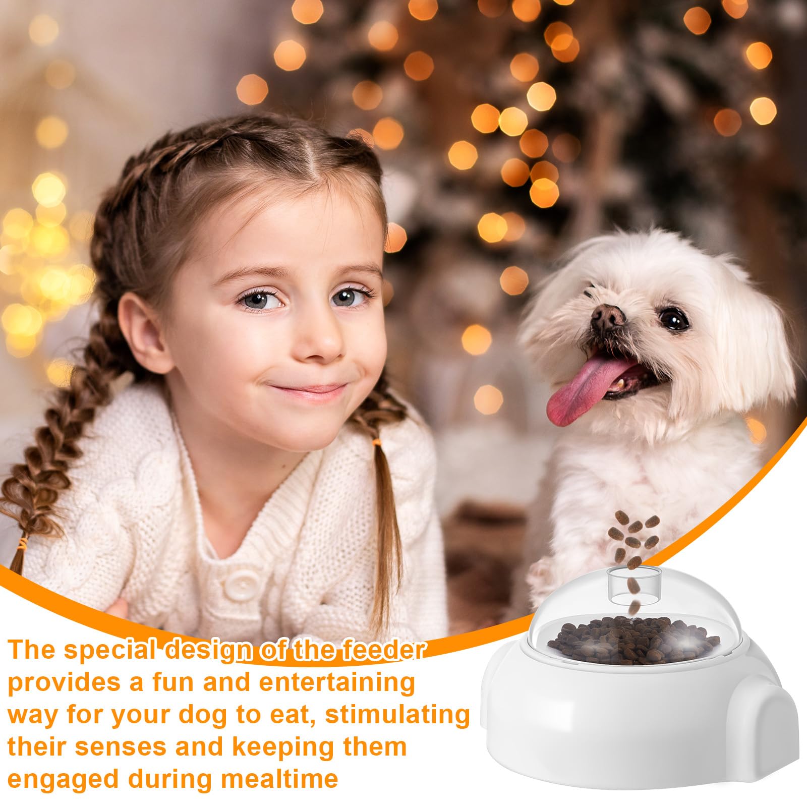 Paterr 2 Pcs Treat Dispensing Dog Toys, Bottom with Rollers, Interactive Slow Feeding Dog Food Dispenser, Push Design Slow Feeder Dog Bowls Game for Fun Slow Feeding, Entertaining, Stimulating