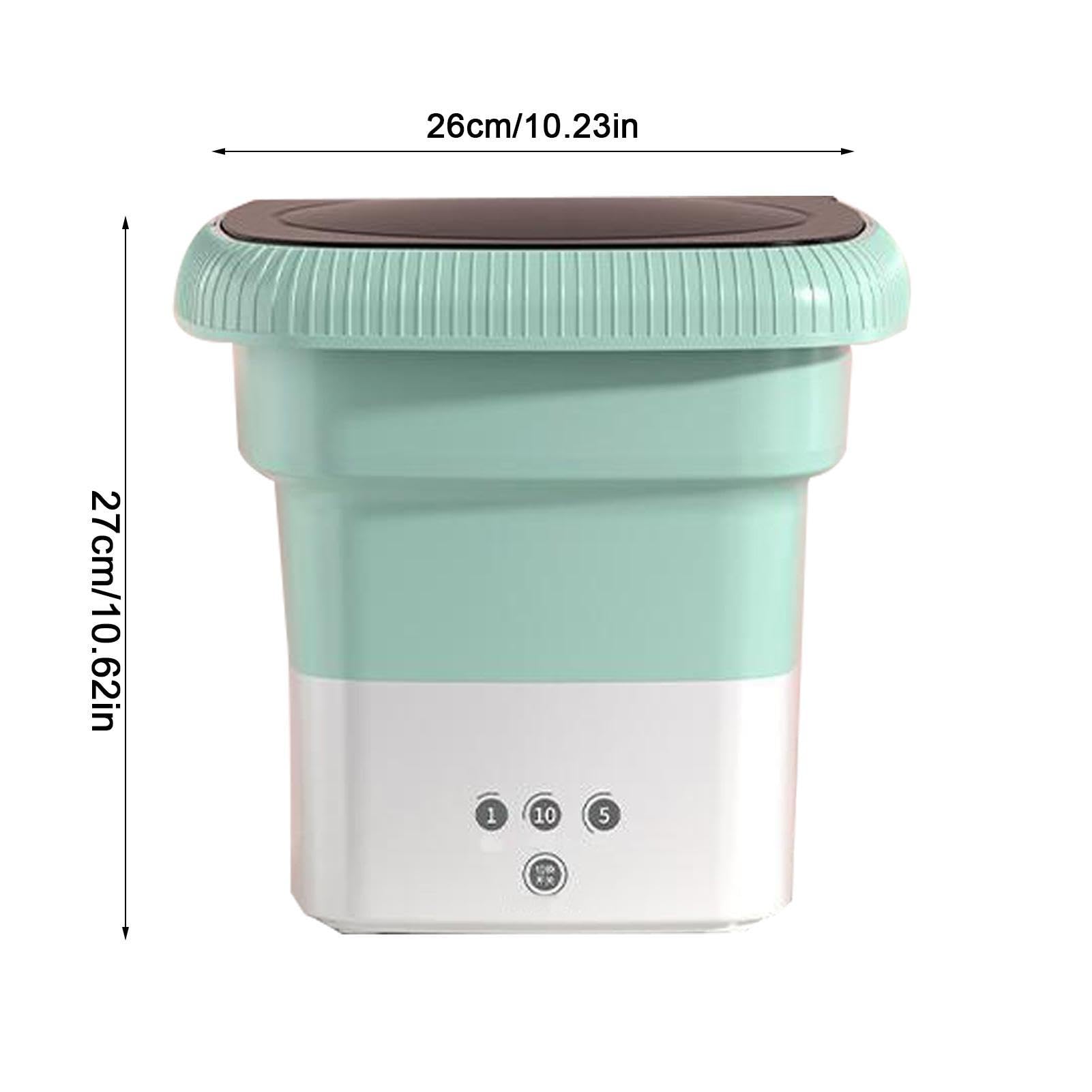 Portable Washing Machine - Large Capacity, Foldable Mini Washing Machine, Half Automatic Small Washer for Baby Clothes, Underwear Or Small Items, Washer and Spin Dryer Small Foldable Bucket Washer
