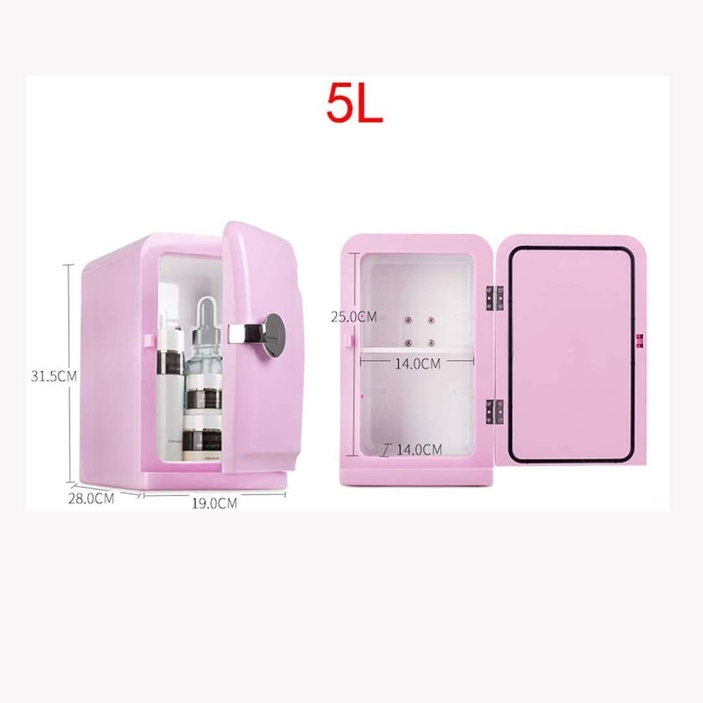 N/A Car Refrigerator Compact, Electric Reefer 5l Portable Mini Fridge Cosmetic Food Heating The Cooling Cooler