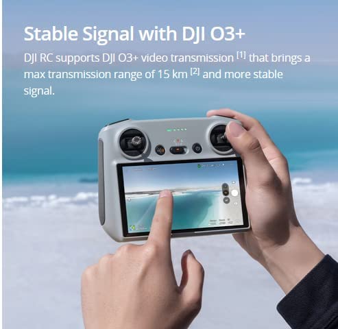 Original RC Controller - High-performance remote control for DJI Mavic 3 and DJI Mini 3 Pro, O3+ image transmission support, transmission distance up to 15 km, with Lanyard and screen tempered film