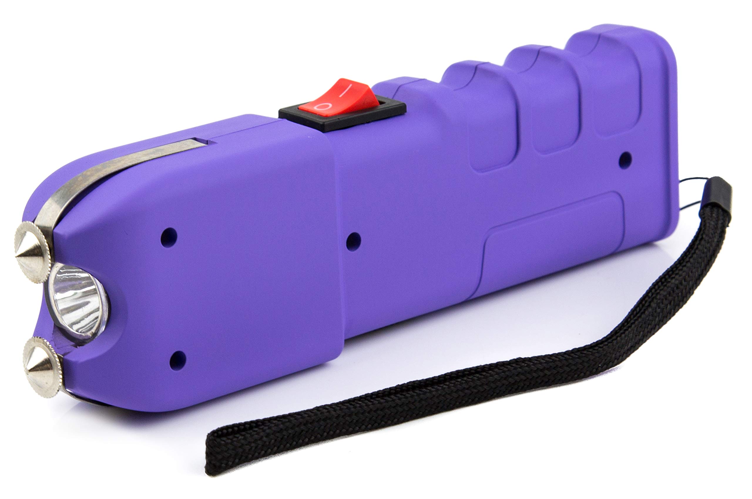 POLICE 928 Stun Gun with LED Flashlight and Siren Alarm, Purple