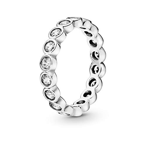 Pandora Jewelry Band of Stones Cubic Zirconia Ring in Sterling Silver, Size 8.5