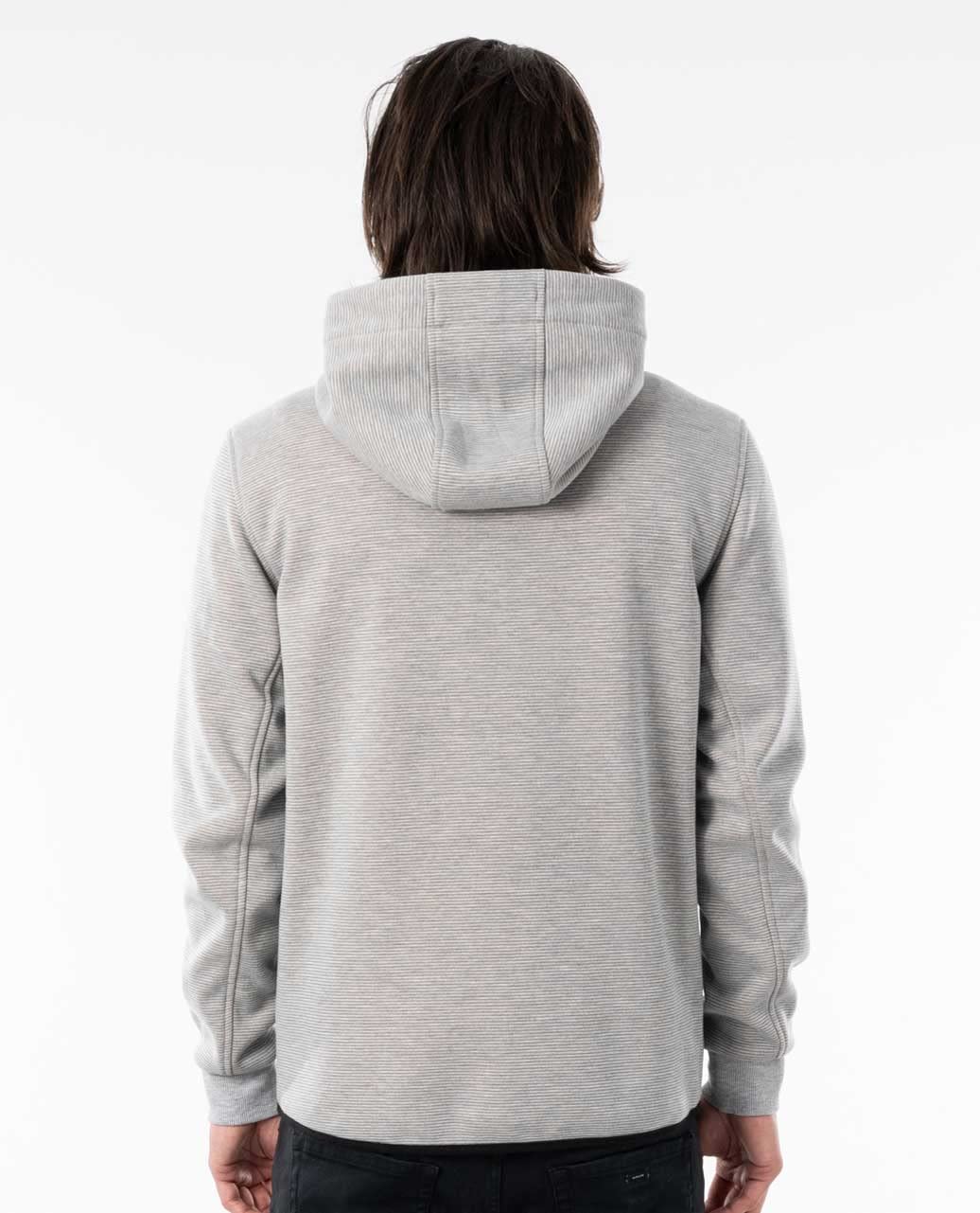 Rip Curl Men's Departed Anti Series Technical Zip Up Hooded Sweatshirt, Grey, Large