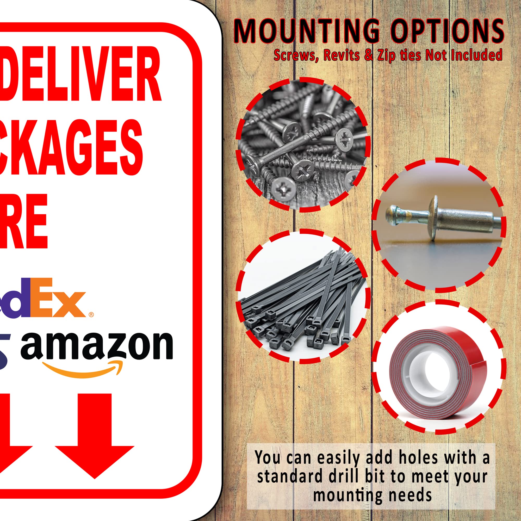 Please Deliver All Packages Here Arrows Delivery Sign for Delivery Driver - Delivery Instructions for My Packages from Amazon, FedEx, USPS, UPS, Indoor Outdoor Signs for Home, Office, Work, 8.5"x10"