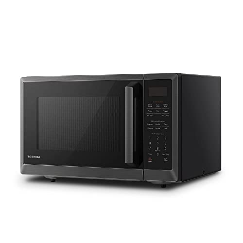 TOSHIBA ML2-EM12EA(BS) Countertop Microwave Oven With Stylish Design + Toshiba Speedy Convection Toaster Oven Countertop Bundle