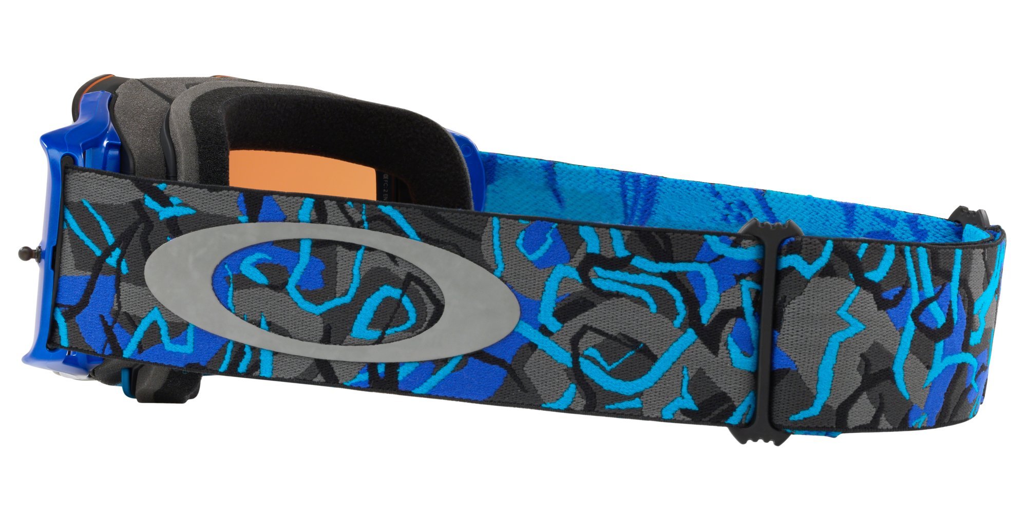 Oakley Front Line MX Goggles with Prizm Lens (CAMO Vine Stealth Blue/PRIZM MX Sapphire Lens)