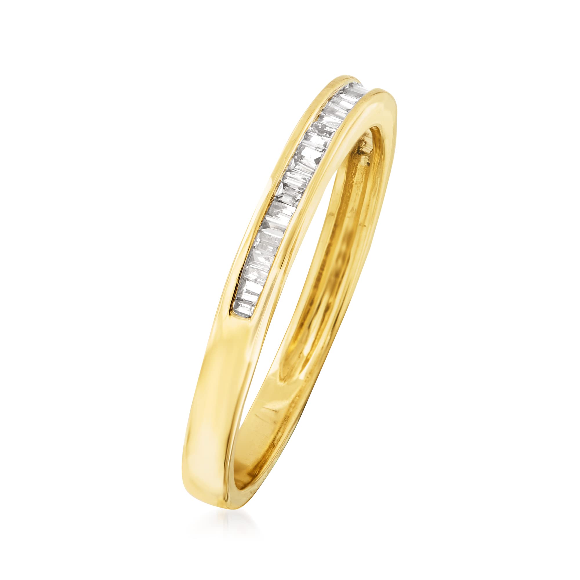 Ross-Simons 0.15 ct. t.w. Baguette Diamond Ring in 14kt Yellow Gold. Size 9