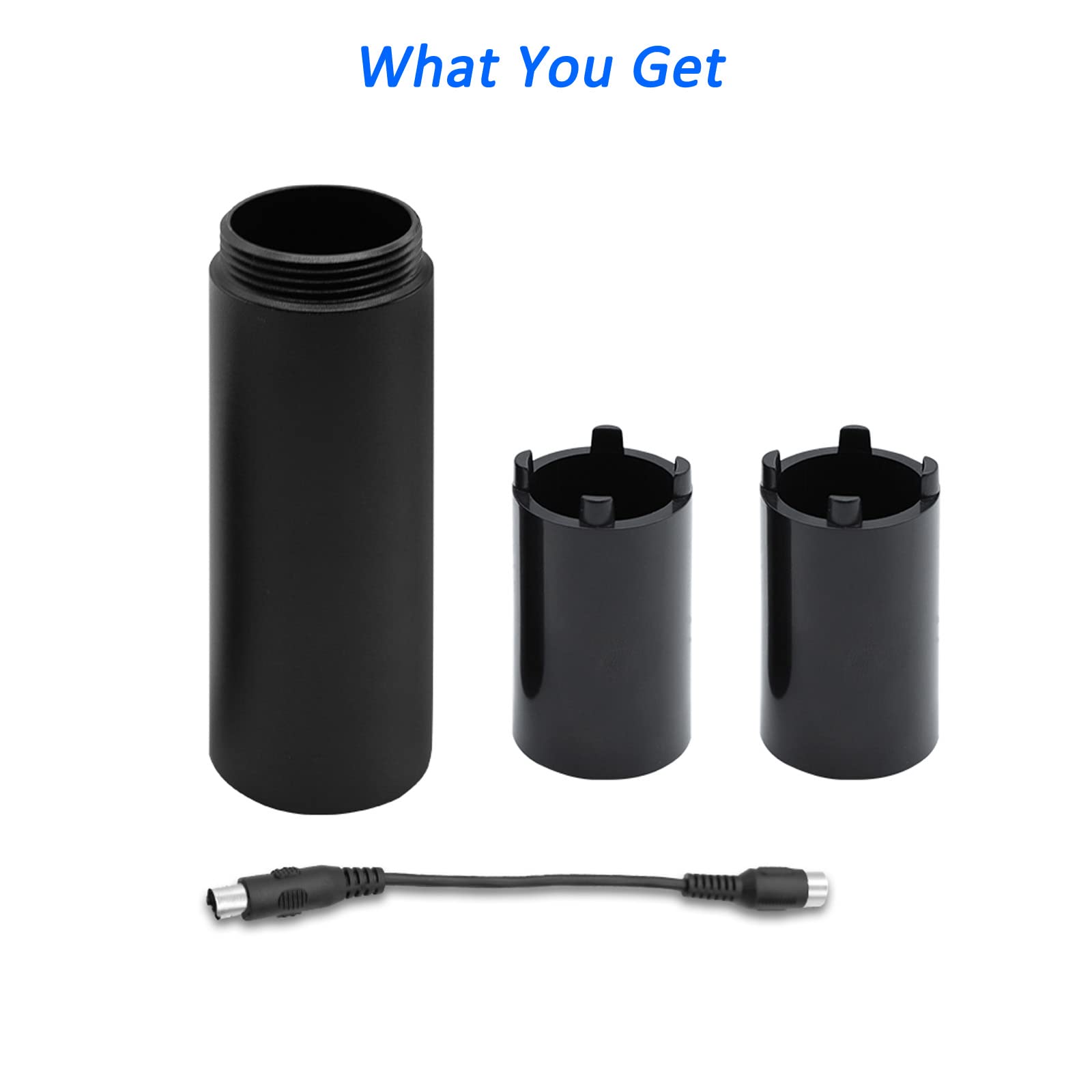 WELLMETE Hotas Warthog Flight Stick Grip Extension Rod Kit - 100 mm Aluminum Alloy Extension Rod with Cable Fully Compatible with THRUSTMASTER Hotas Warthog Flight Stick(100 mm Set)