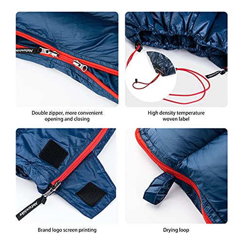Naturehike 1.74lbs Ultralight Sleeping Bag, 800 Fill Power Goose Down Sleeping Bag, 32-43℉ Compact Lightweight Envelope Sleeping Bag Adult, Backpacking Sleeping Bag for Hiking Camping