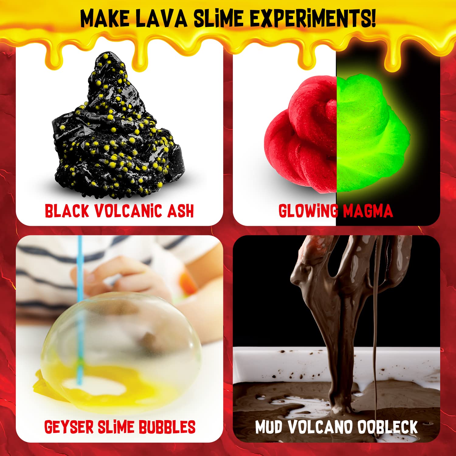 Original Stationery Lava Science Slime Kit, Fun Science Kit to Play Slime Games, Create Glow in The Dark Slime & Make Science Experiments for Kids 6-8