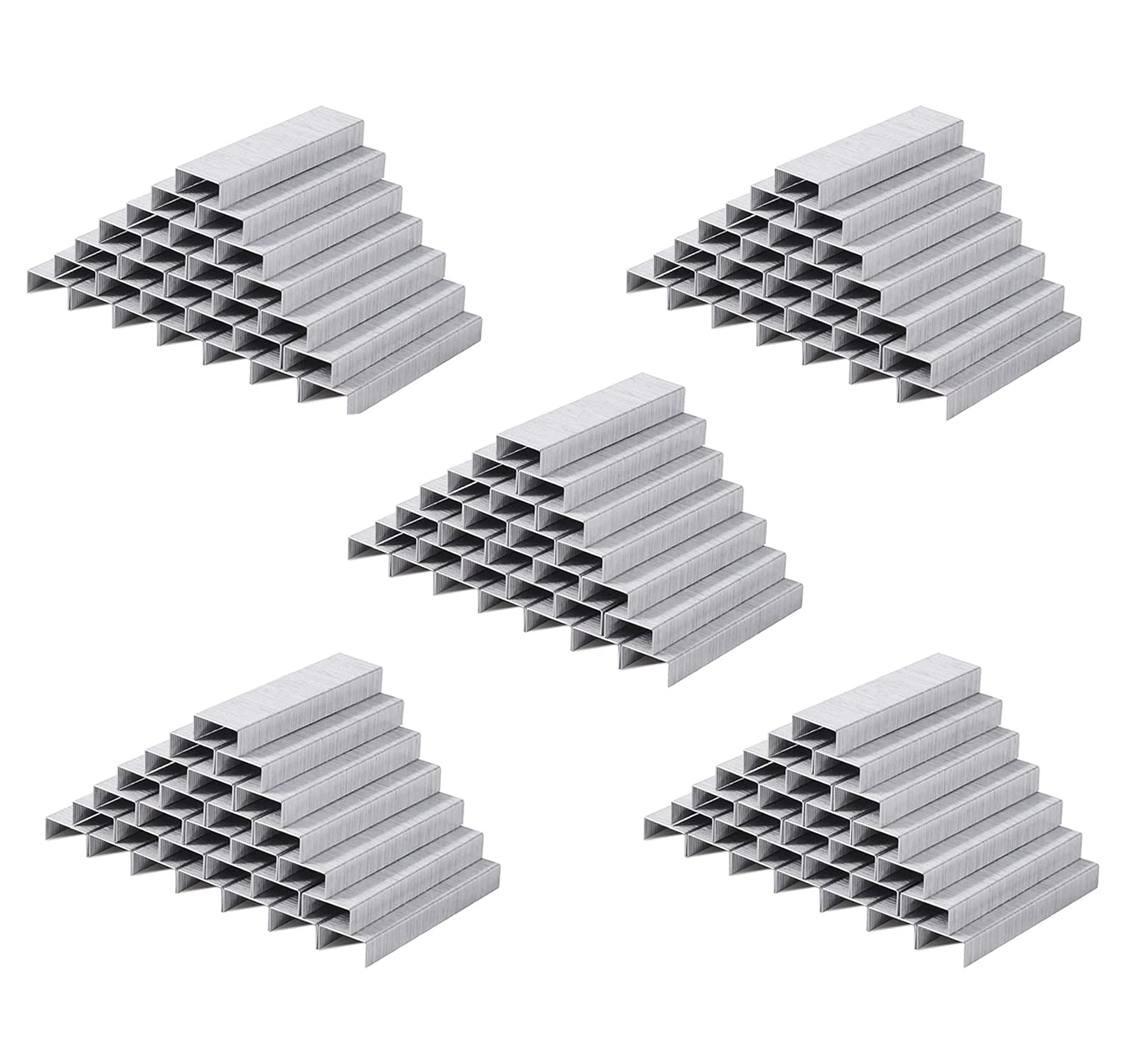 SEAKOS 5 Pack of 5000 Count Standard Staples, 26/6, ¼” Leg Length, Chisel Point Tips, Jam Free Staples, Fits All Standard Desktop Office Staplers, Best Office Products.Silver.