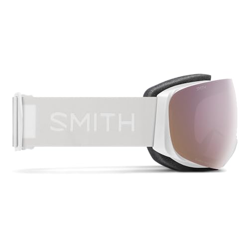 SMITH I/O MAG S Goggles with ChromaPop Lens for Women β Performance Snowsports Goggles with Easy Lens Change Technology for Skiing & Snowboarding β White Vapor + Everyday Rose Gold Mirror Lens