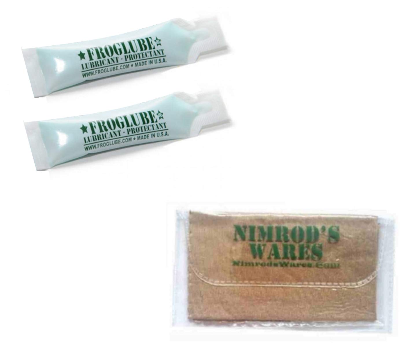 Nimrod's Wares 2-Pack FrogLube Gun CLP 5ml Paste Microfiber Cloth