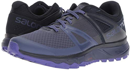 Salomon Women's Trailster Trail Running Shoes, Crown Blue/Navy Blazer/Purple Opulence, 6