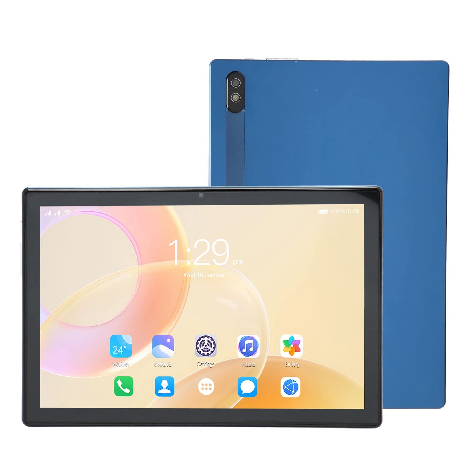 Zyyini 5G WiFi 10 Inch Tablet for Android 11, 6GB RAM 256GB ROM Octa Core CPU,Dual Camera 2 Card Slots 7000mAh,for Daily Entertainment and Travel(Blue)