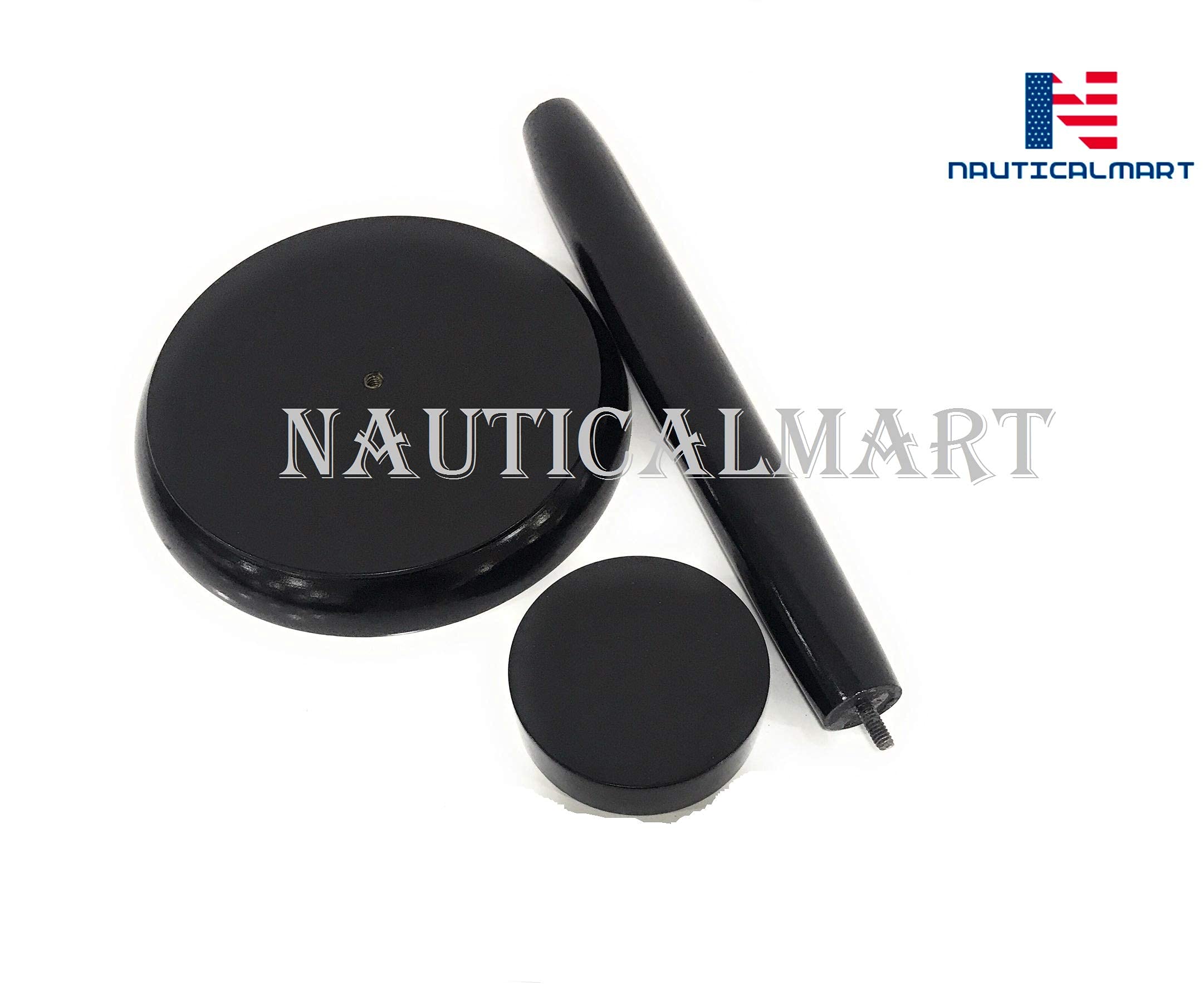 NauticalMart Medieval Armor Helmet DIsplay Stand Viking Norman Armor Spartan wooden display stand Stand in Black