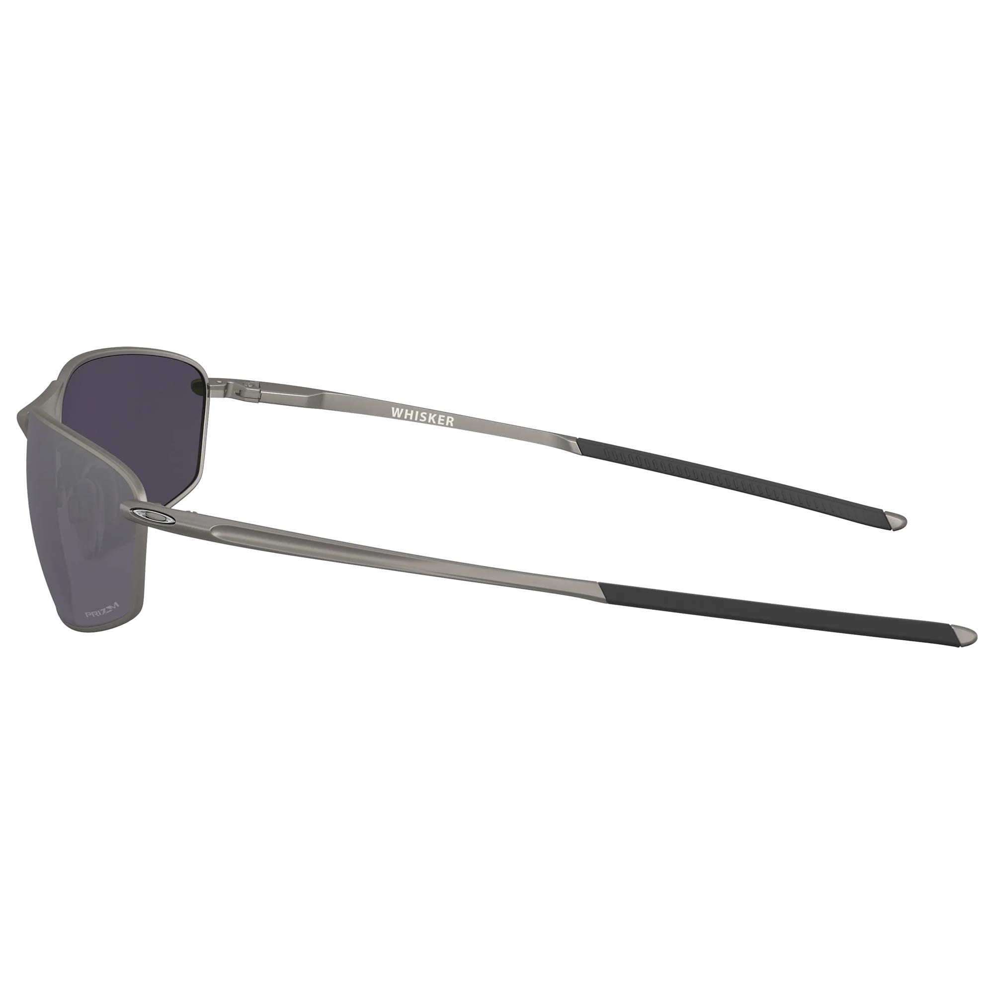 Oakley Men's OO4141 Whisker Oval Sunglasses, Matte Gunmetal/Prizm Ruby, 60 mm