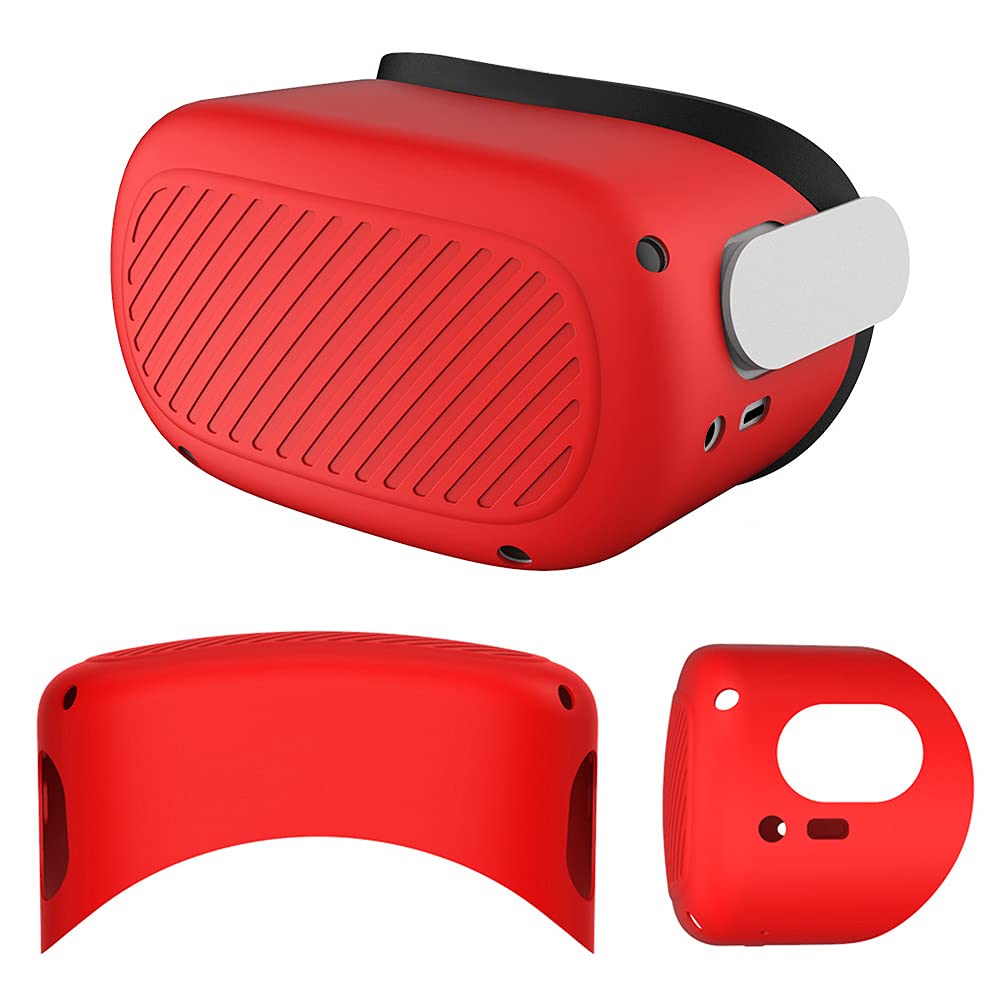 Shell Protective Cover for Oculus Quest 2 VR Glasses, Dustproof Soft Silicone Case VR Accessories, Suitable for VR Equipment Provide Better Protection (White)