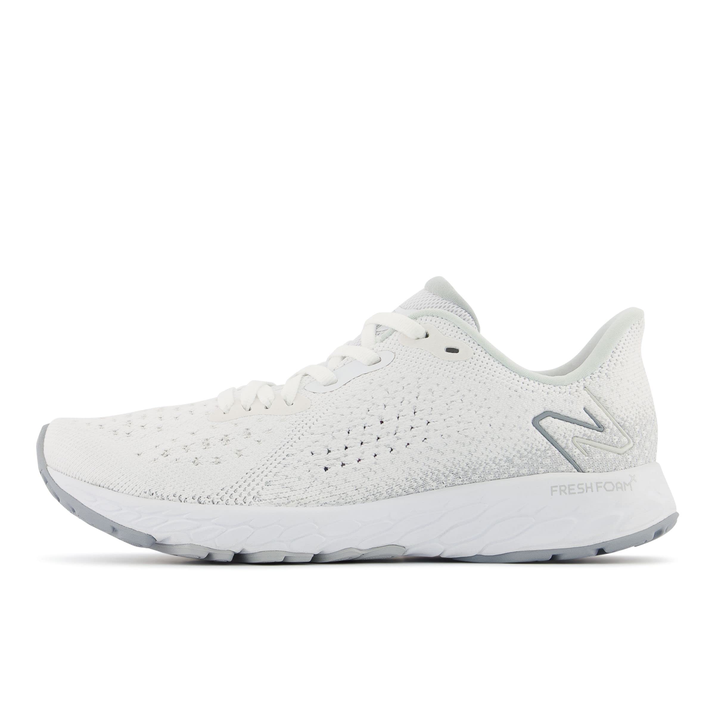 New Balance Women's Fresh Foam X Tempo V2 Running Shoe, White/Grey, 8 Wide