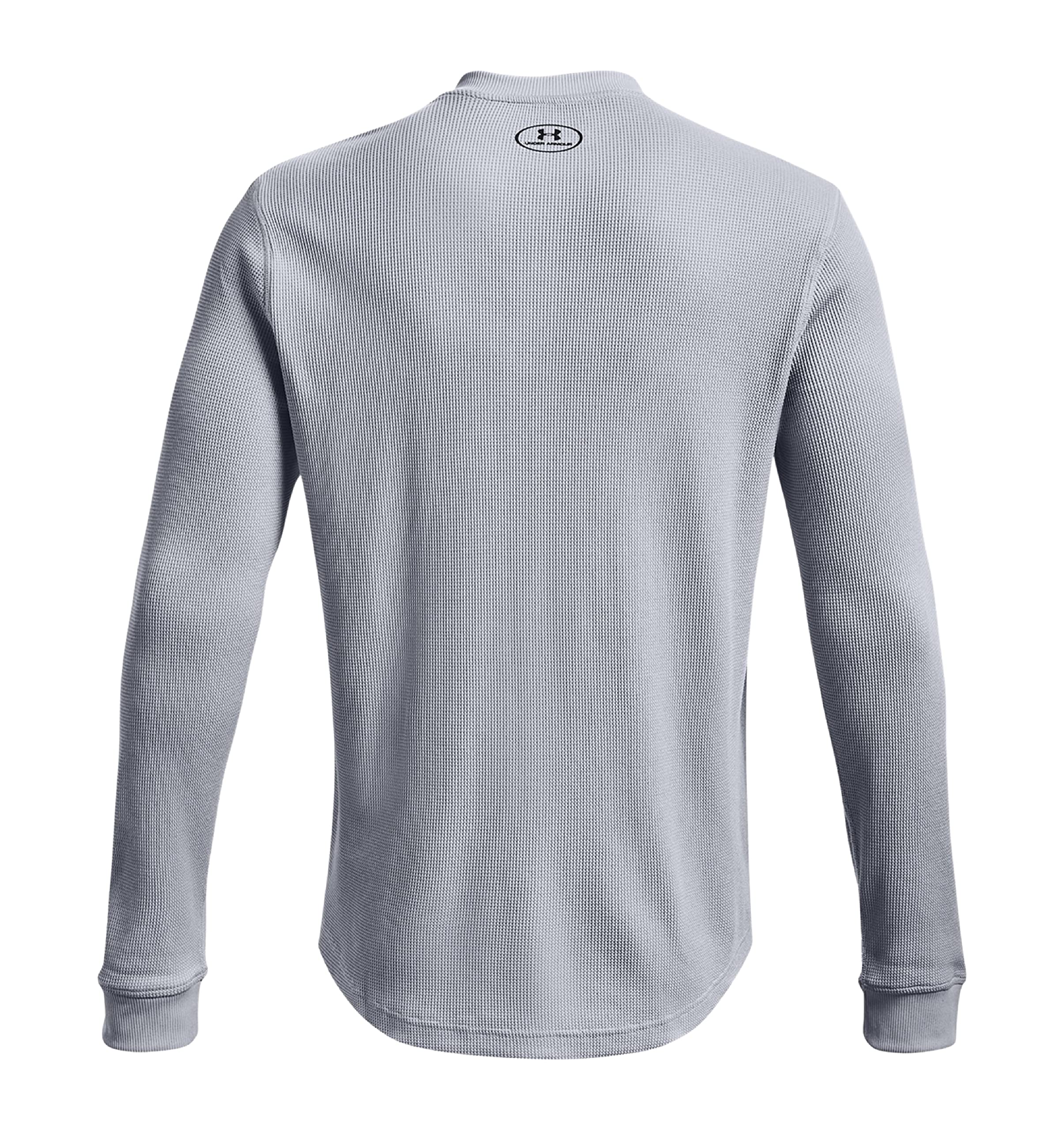 Under Armour Men's UA Waffle Henley Shirt Long Sleeve (Mod Gray/Black - 011, Large)