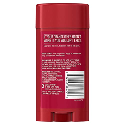 Old Spice Deodorant 3.25 Ounce Classic Original Round Stick (96ml) (3 Pack)