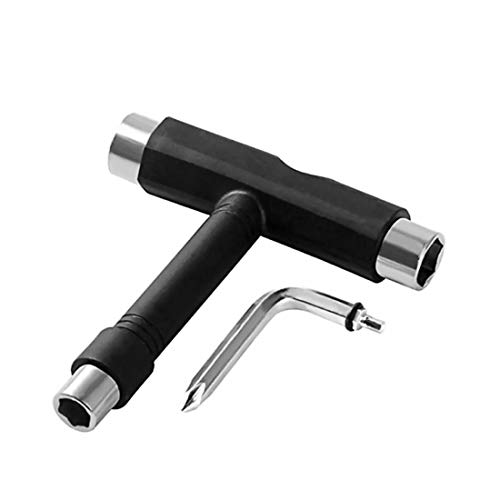 OUDEW Skateboard Tool,All-in-One Multi-Functional T Skate Tool and Allen Key Portable Skateboard T Tool Accessory for Longboard Skateboard,Universal T Tool
