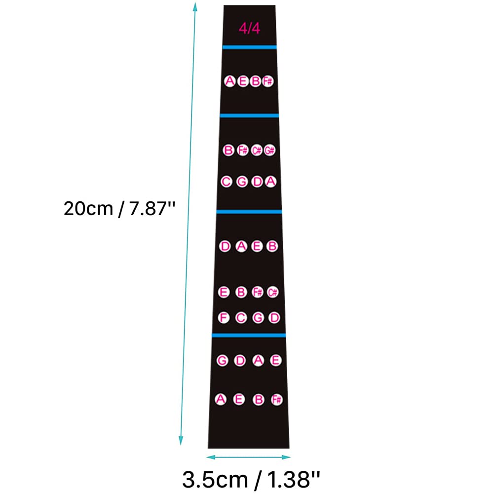 TOULLGO Finger Guide for Violins Fiddle Fingerboard Sticker Violin Finger Guide, Detachable and Reusable 4/4 Violin Fingering Stickers for Beginners to Practice, 2PCS