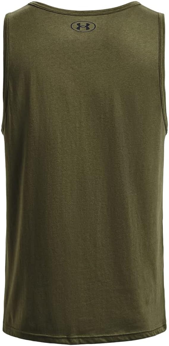 Under Armour Men's Sportstyle Logo Tank, (390) Marine OD Green/Black/Black, X-Large