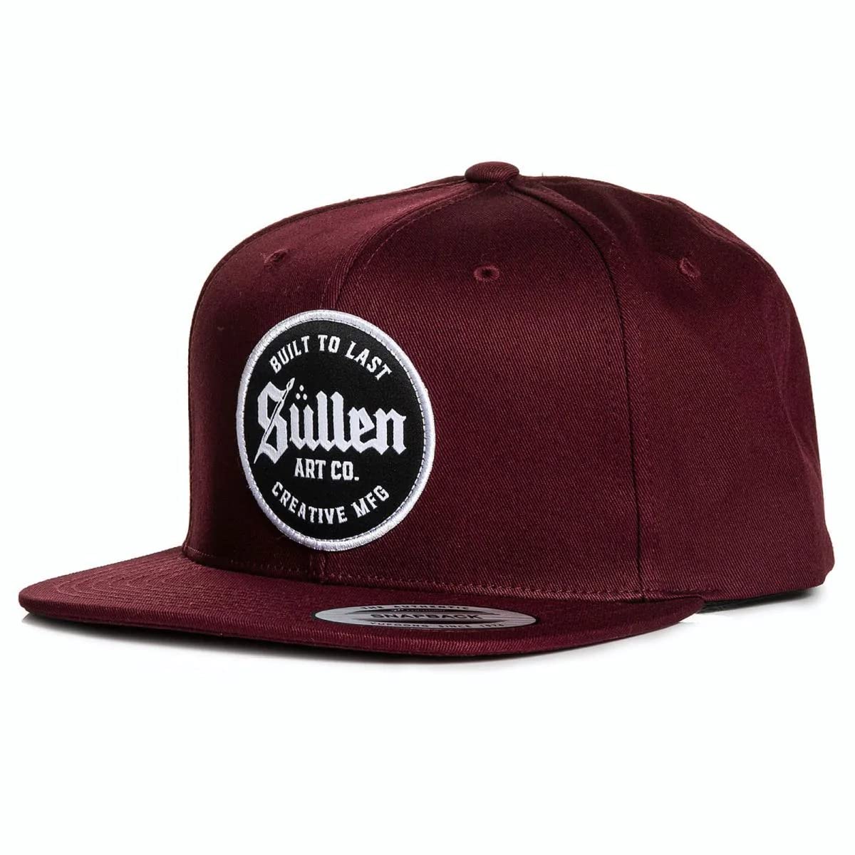 Sullen Art Collective Industry SCA3787 Limited Edition Snapback Skull Flat Visor Hat for Men | 2 Colors (Blue)