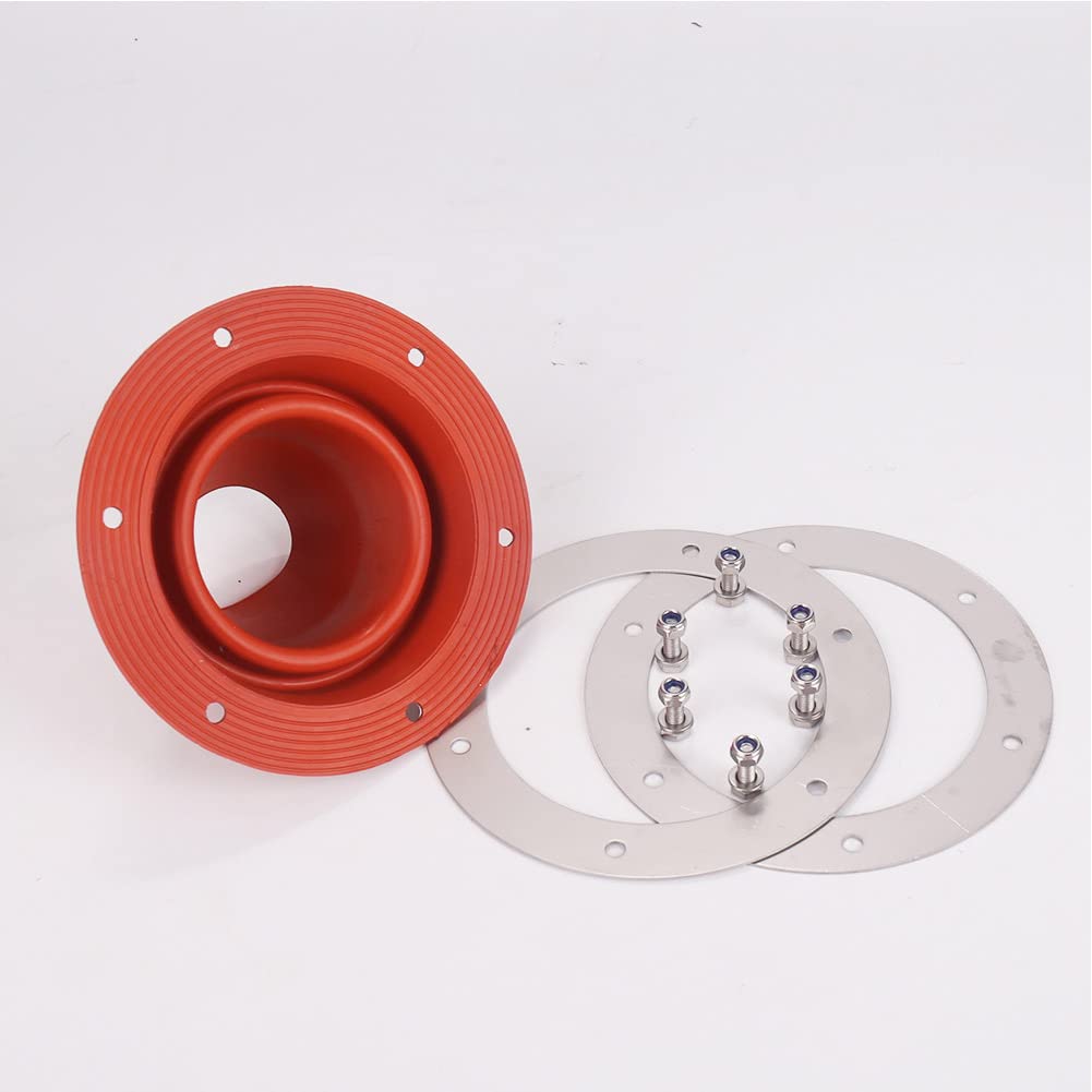 Stove Jack Kit for Tent, High Temp Flexible Pipe Flashing, Tent Flue Flashing Kit for Bell Tent, or Yurt. Flue Flashing Kit for Frontier and Outbacker Stove, Compatible Triple Wall Pipe Sections.