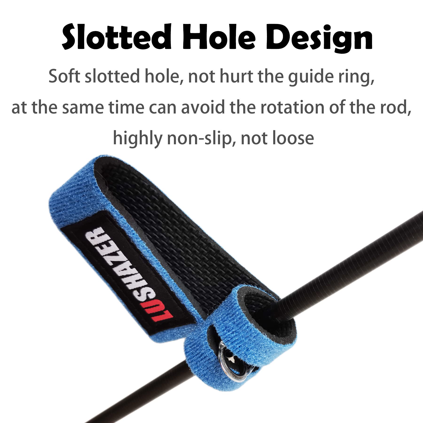 Vinfutin Fishing Rod Belt,6pcs/3packs Stretchy Rod Straps Fishing Rod Holder Belts Tie Straps for Casting Spinning Fly Telescopic Rod Fish Tackle Accessories Fixing Strap Ropes