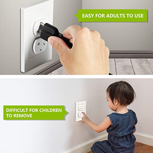 Outlet Covers (16 Pack) Child Proof Outlet Plug Covers Upgraded Adhesive Design Electrical Socket Caps Self-Closing Baby Proofing Outlet Protector