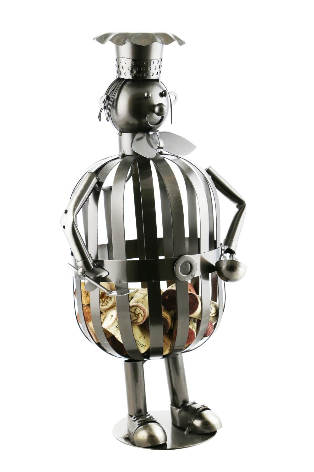 Wine Bodies Professional Accountant Metal Wine Bottle Holder, Charcoal