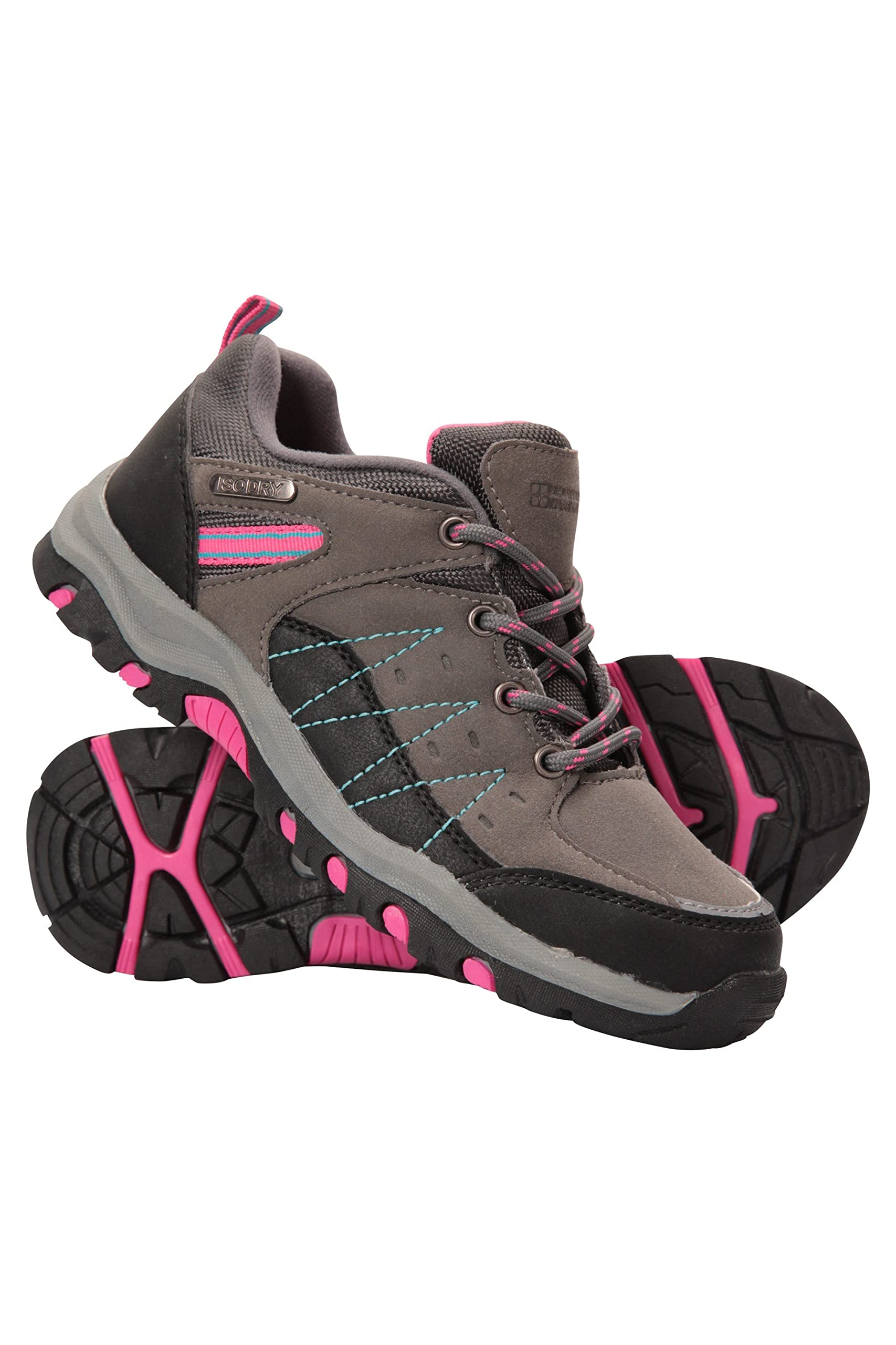Mountain Warehouse Stampede Kids Waterproof Hiking Shoes Grey Kids Shoe Size 1 US