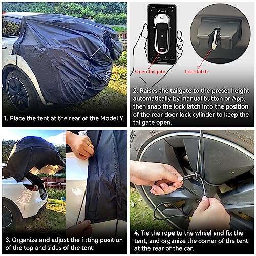 VIHIMAI Tesla Model Y Camping Tent Tailgate Shade Awning Tent for Tesla Model Y 2023 2022 2021 2020