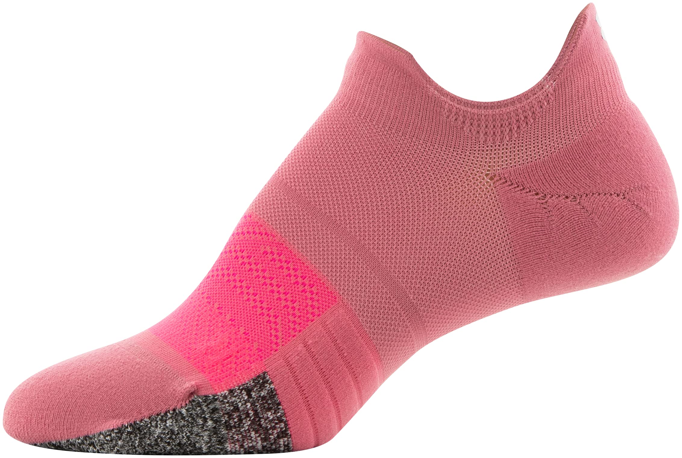Under Armour Women's Breathe No Show Tab Socks, 3-Pairs, Pace Pink Assorted, Medium