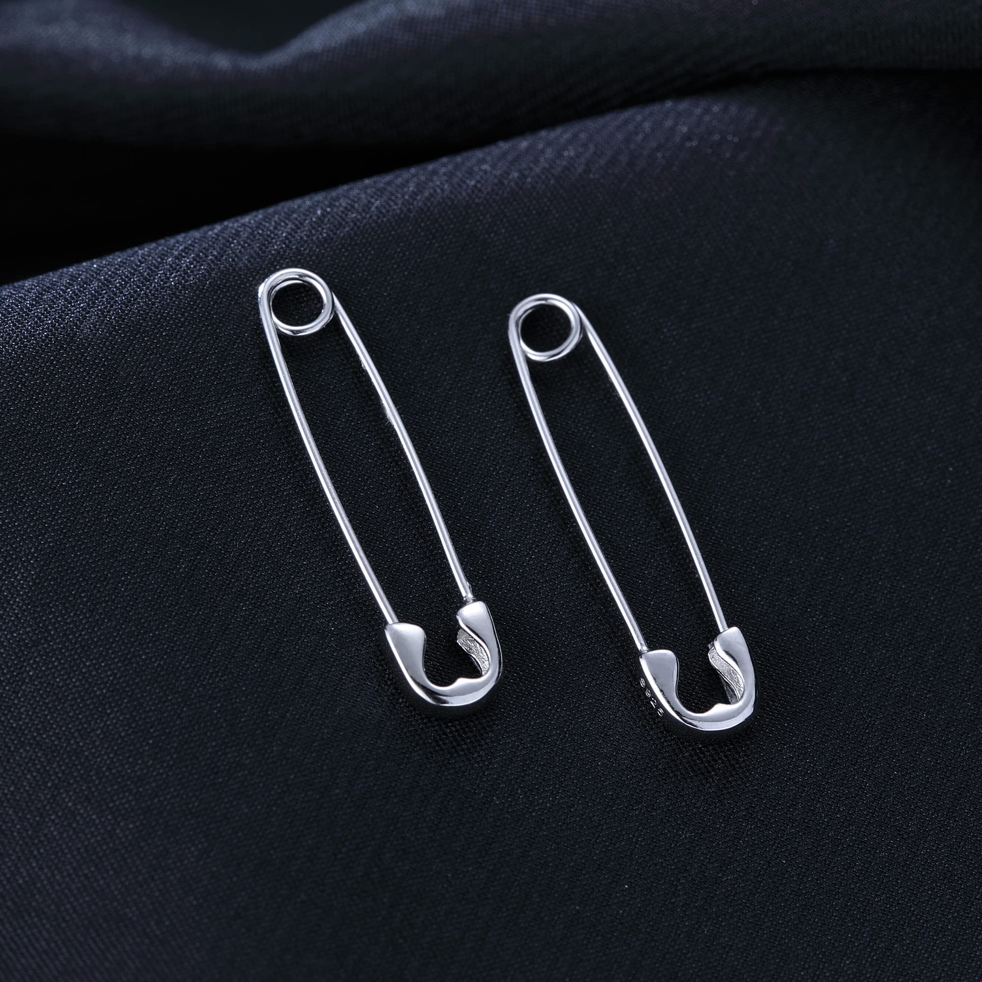 Reffeer 925 Sterling Silver Hoop Earrings Cute paper clip earrings Pin Cartilage earrings For Women (Silver)