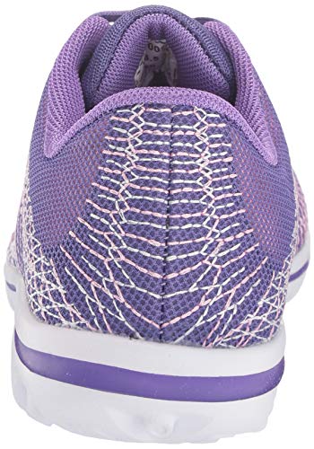 Propet Women's TravelActiv Knit Walking Shoe, Purple/Pink, 6 2E US
