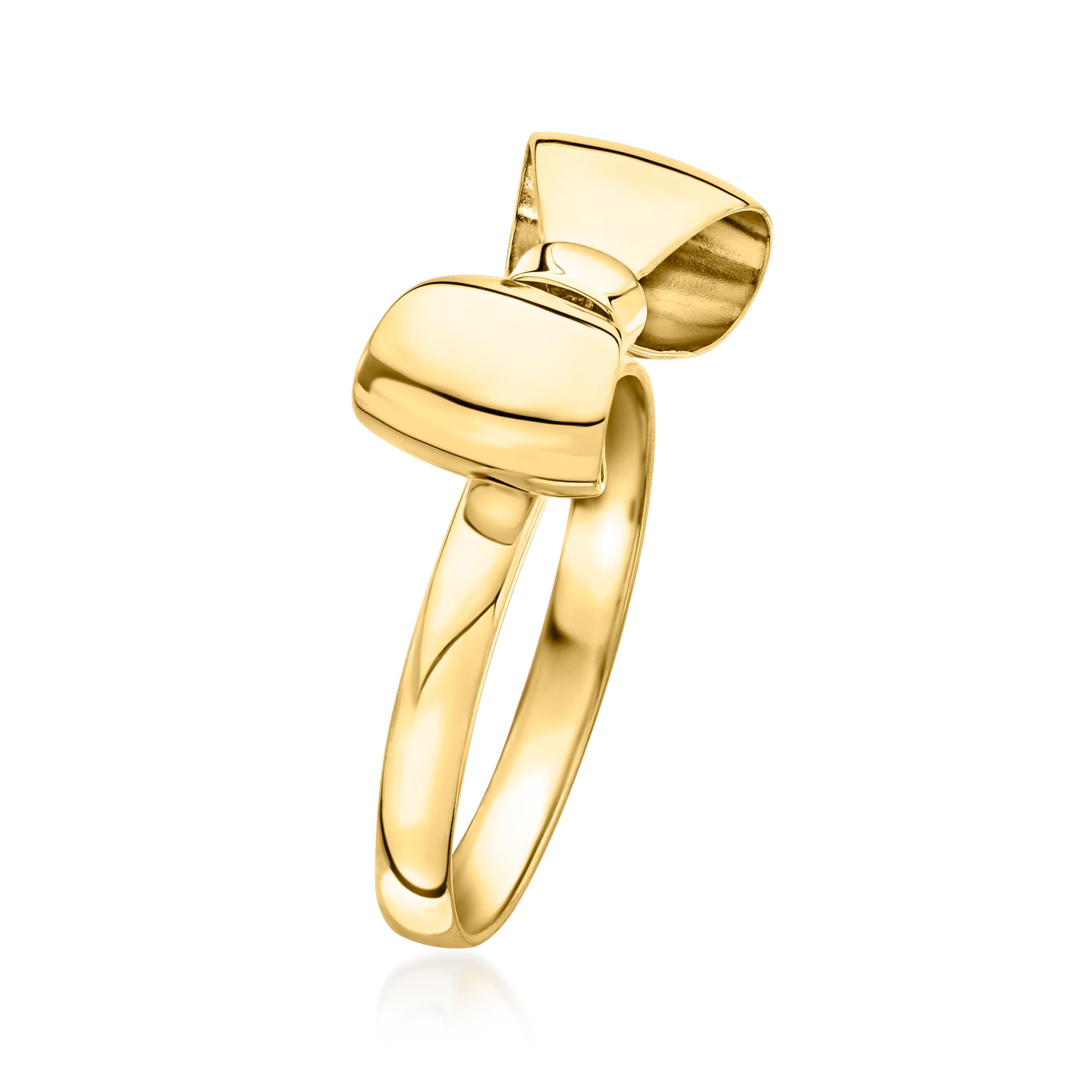 Ross-Simons Italian 14kt Yellow Gold Bow Ring. Size 8