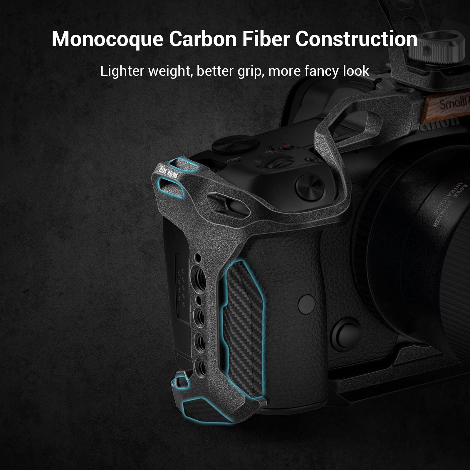 SmallRig R5 R5 C R6 Cage Kit for Canon EOS R5 R5 C R6 Mirrorless Camera with Top Handle and Dedicated Cable Clamp, Aluminum Alloy Cage for Canon EOS R5 R6 R5 C Camera