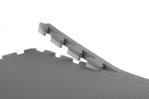 Norsk Multi-Purpose Reversible Foam Mats - EVA Foam Interlocking Tiles (Gray/Black 32 Tiles - 128 sq. Ft.)