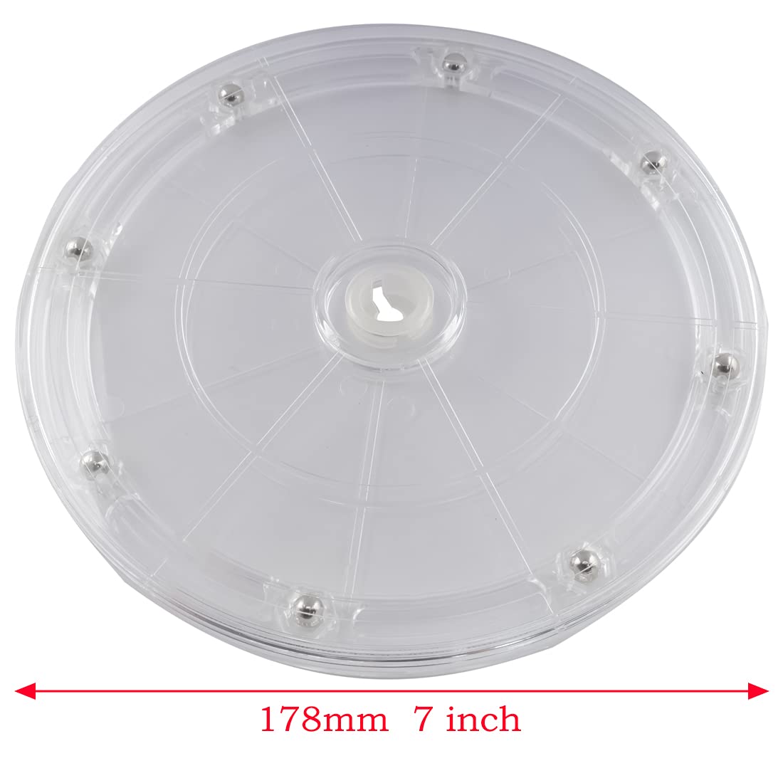 SDTC Tech 2 Pack 7 Inch Lazy Susan Turntable Organizer 360 Degree Rotating Swivels Round Clear Acrylic Turntable Holder for Kitchen Corner Cabinets, Spice Rack, Table Cake Decorating, etc