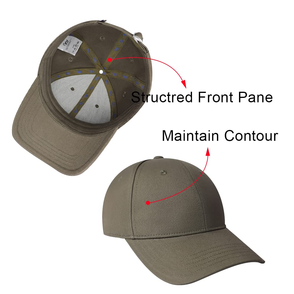 YNWPJH Cotton Adjustable Unisex Baseball Cap Adult Trucker Hat for Running Workouts and Outdoor Activities (Military Green)