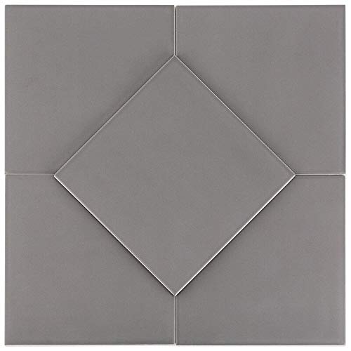 Oakland Gray 6 in. x 6 in. 7mm Matte Porcelain Floor and Wall Tile (44 Pieces 10.76 sq. ft. / Box)