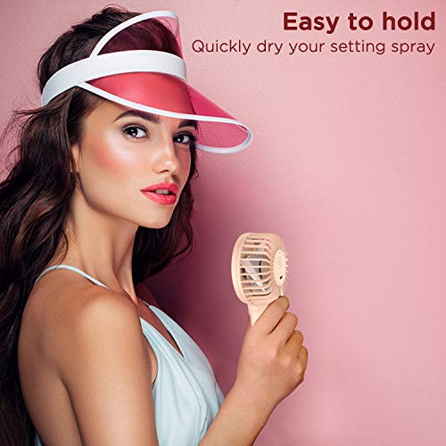 OUTXE Funme Mini Makeup Fan 3350mAh Eyelash Fan Portable Fan Handheld Fan USB 3 Settings Small Personal Fan Lightweight for Girls Women