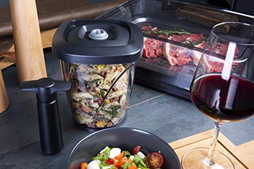 Vacu Vin Vacuum Container - 2-in-1 Food Containers Vacuum for Fresh Food & Food Saver Containers - Food Storage Vacuum Container for Longer Freshness & Instant Marinating - Preserve & Marinate