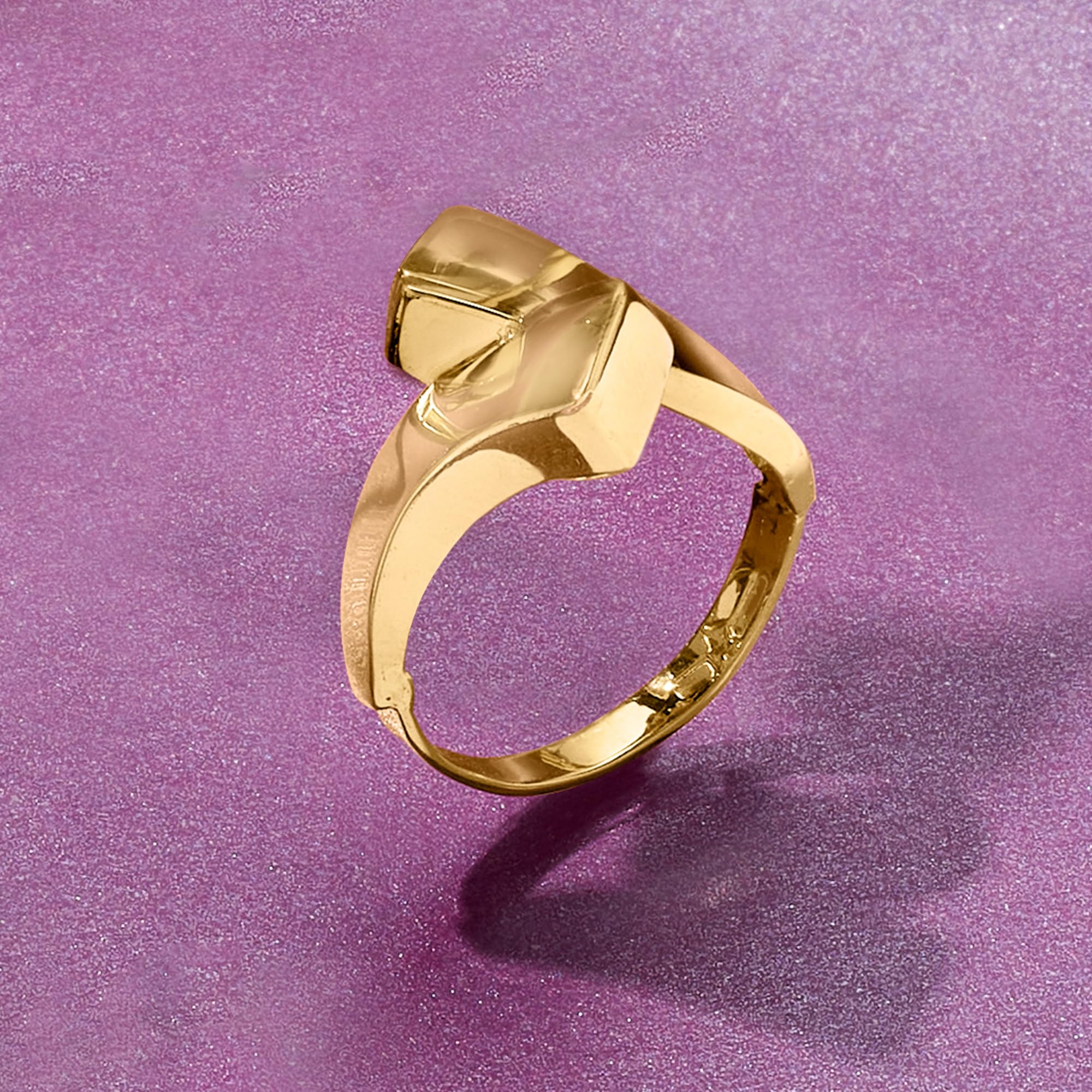 Ross-Simons Italian 14kt Yellow Gold Bypass Ring. Size 8