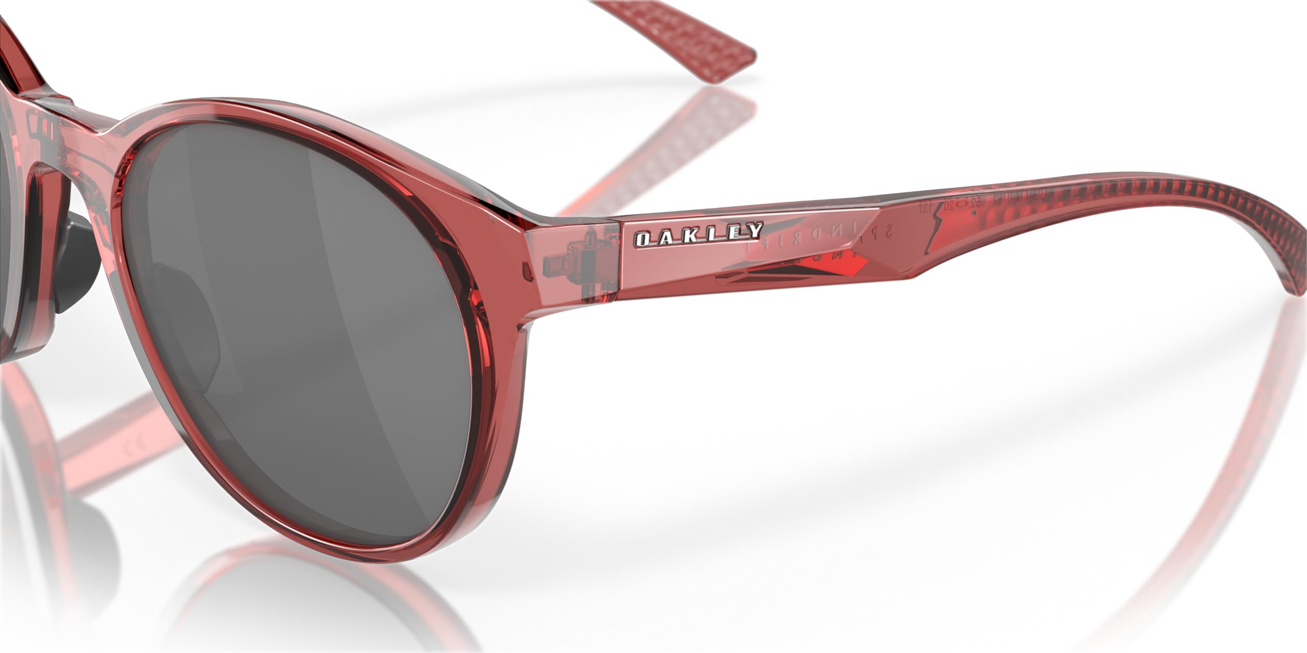 Oakley Women's Oo9474 Spindrift Round Sunglasses, Berry/Prizm Black Polarized, 52 mm
