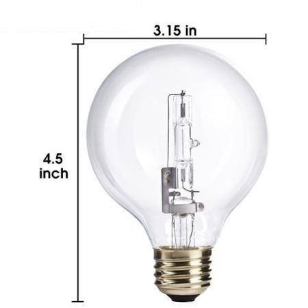 Pack of 6 25G25/CL 25 Watt G25 Medium (E26) Base Globe Incandescent Clear Light Bulb